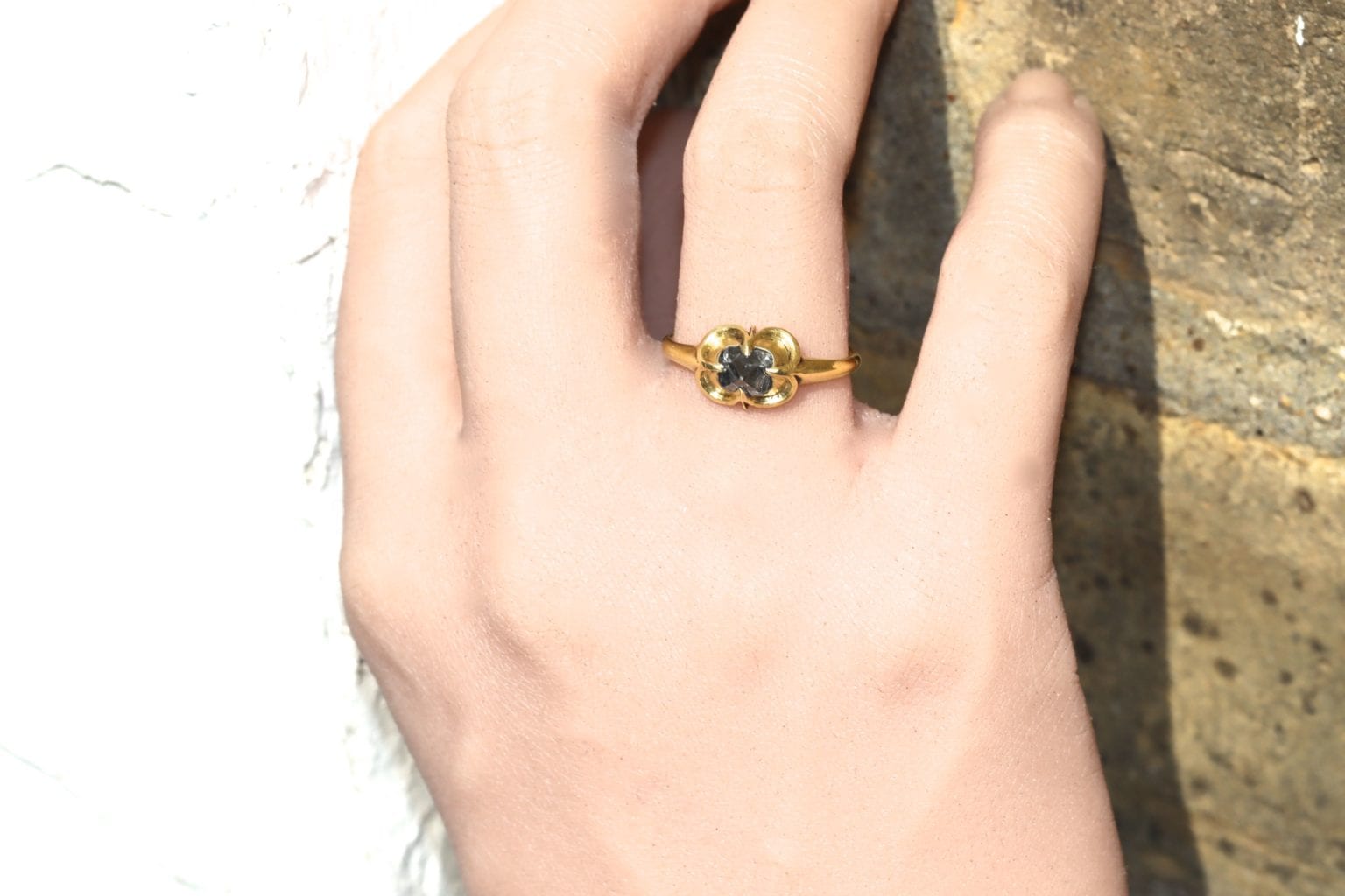 Rowan and Rowan : Renaissance point-cut diamond ring